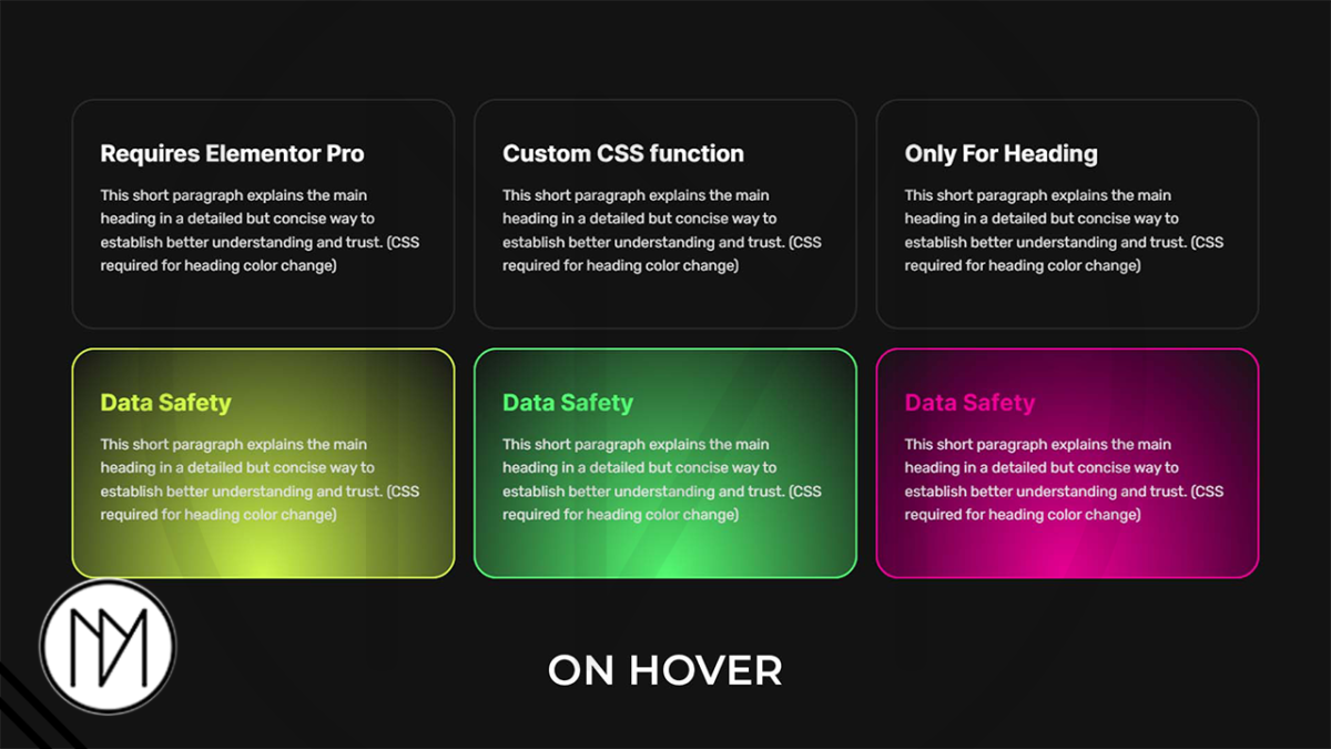 How to create a glowing card animation effect in Elementor? - DMmotionarts