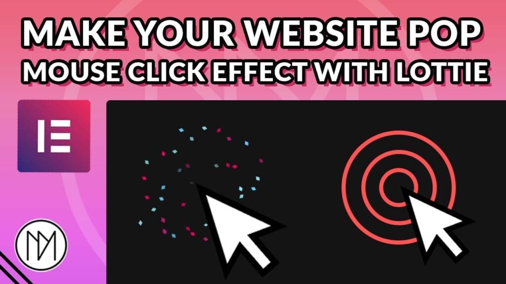 Create Custom Mouse Click Animation with Lottie On Elementor OR Website ...