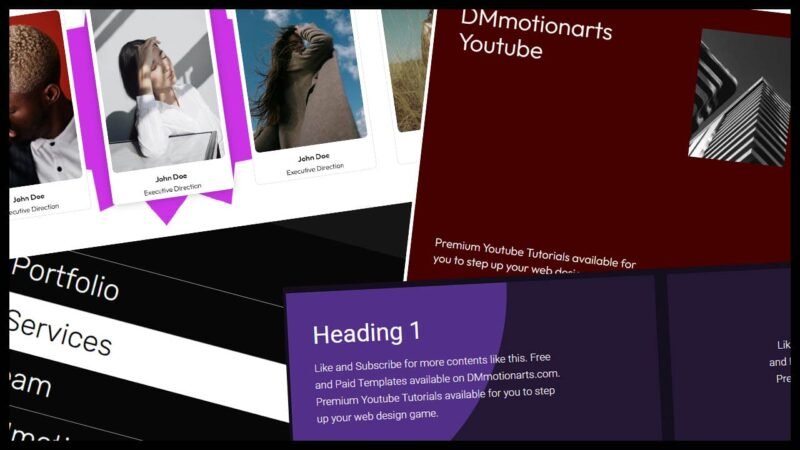 Misc Design Sections #1 - Elementor Free Template - DMmotionarts