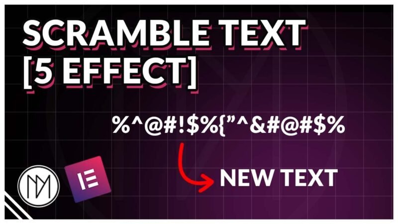 Scramble Text Reveal and Animation - Elementor and GSAP Tutorial - DMmotionarts