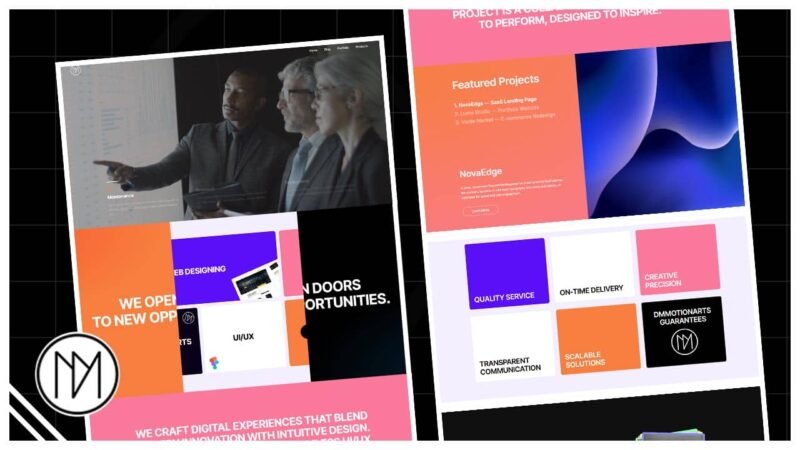 Animated Landing Page #3 - Elementor & GSAP Template - DMmotionarts